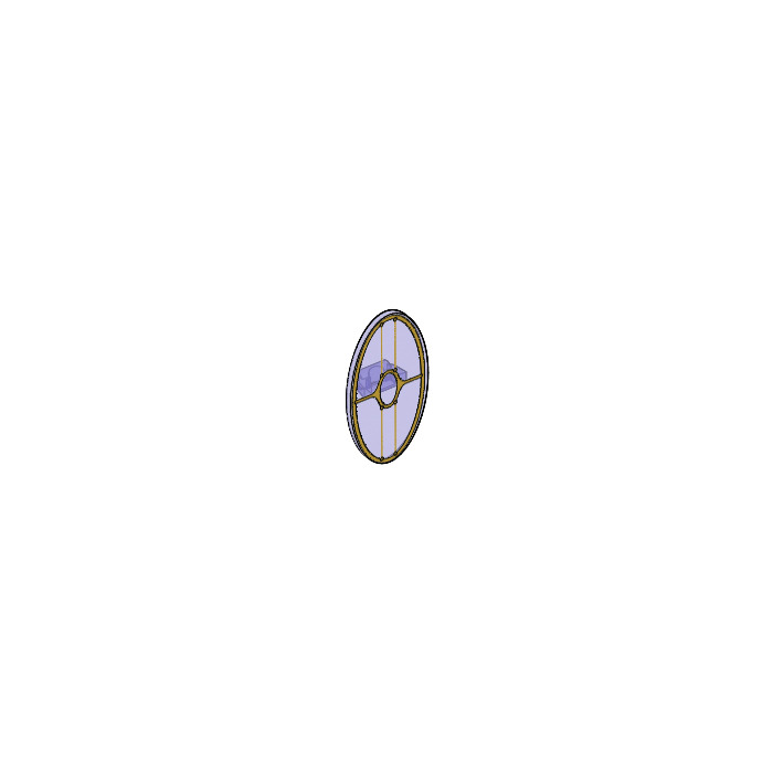 LEGO Oval Shield with Gold Frame without Pink Areas (34946 / 92747 ...
