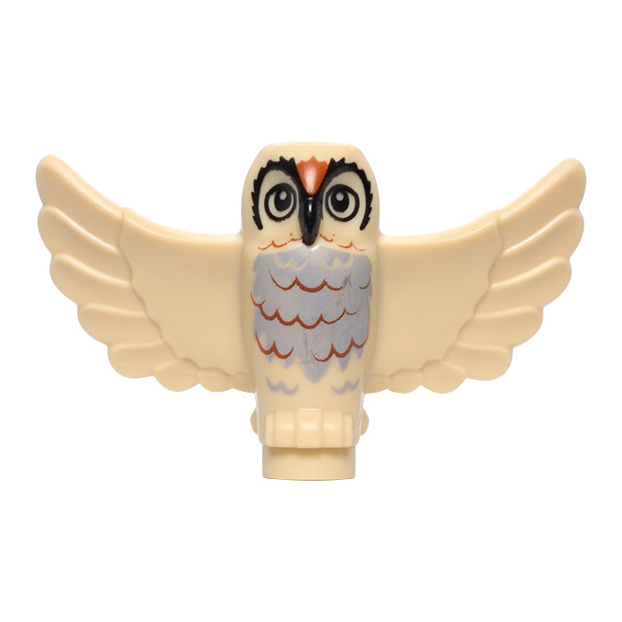 LEGO Owl with Spread Wings with Black Eyes and Medium Stone Gray Chest ...
