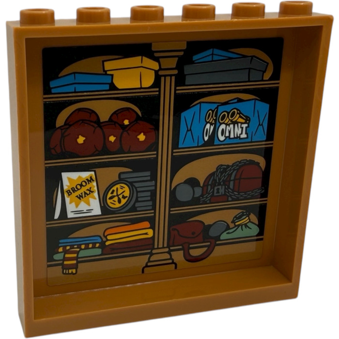 LEGO Panel 1 x 6 x 5 with Shelf with boxes, and 'omni' Sticker | Brick ...