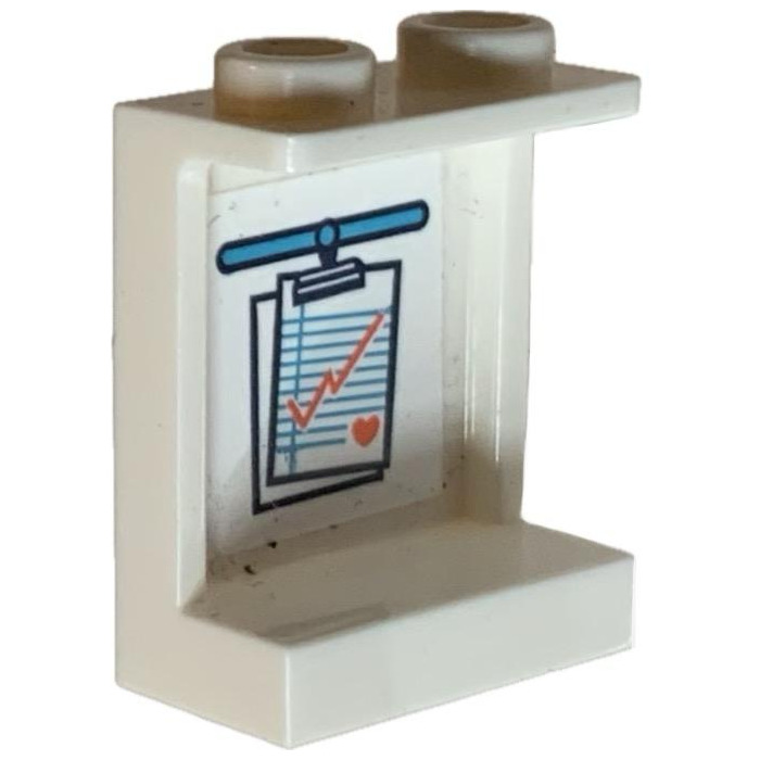 LEGO Панел 1 x 2 x 2 с Paw и Clipboard На the other отстрани Стикер със ...