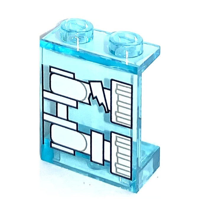 LEGO Panel 1 x 2 x 2 with White Minifigure Skeleton Legs with Broken ...