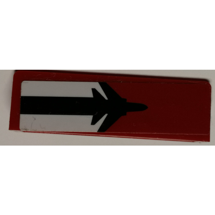 LEGO Panel 1 x 4 with Rounded Corners with Airplane on White Stripe ...