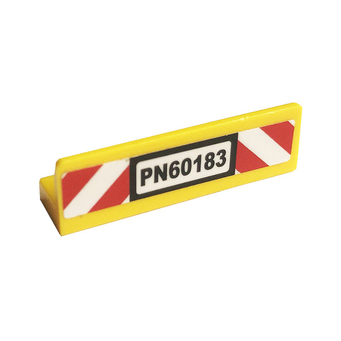 LEGO Panel 1 x 4 with Rounded Corners with Licence Plate PN60183 on Red ...