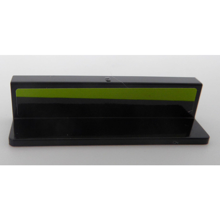 LEGO Panel 1 x 4 with Rounded Corners with Lime Stripe - Right Side ...