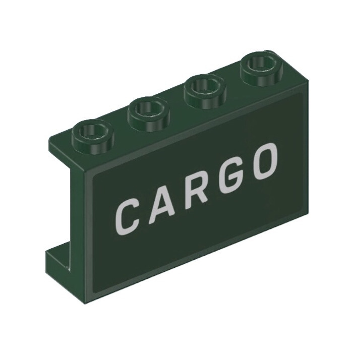 LEGO Panel 1 x 4 x 2 with ‘CARGO’ Sticker (14718) | Brick Owl - LEGO ...