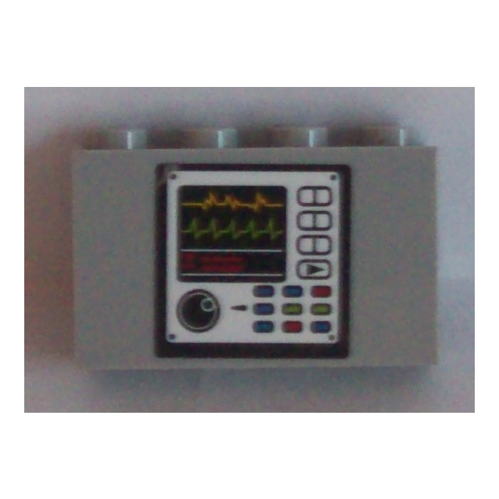 LEGO Panel 1 x 4 x 2 with Healh Monitor Sticker (14718) | Brick Owl ...