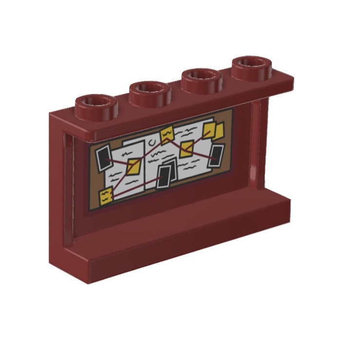 LEGO Panel 1 x 4 x 2 with Notes and Strings on Board Sticker (14718 ...