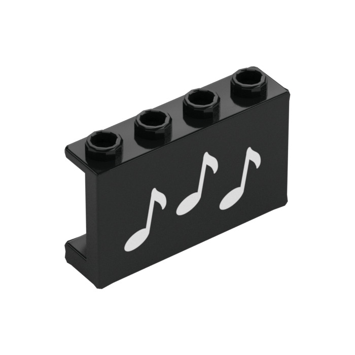 LEGO Panel 1 x 4 x 2 with White Music Notes (14718 / 109135) | Brick ...