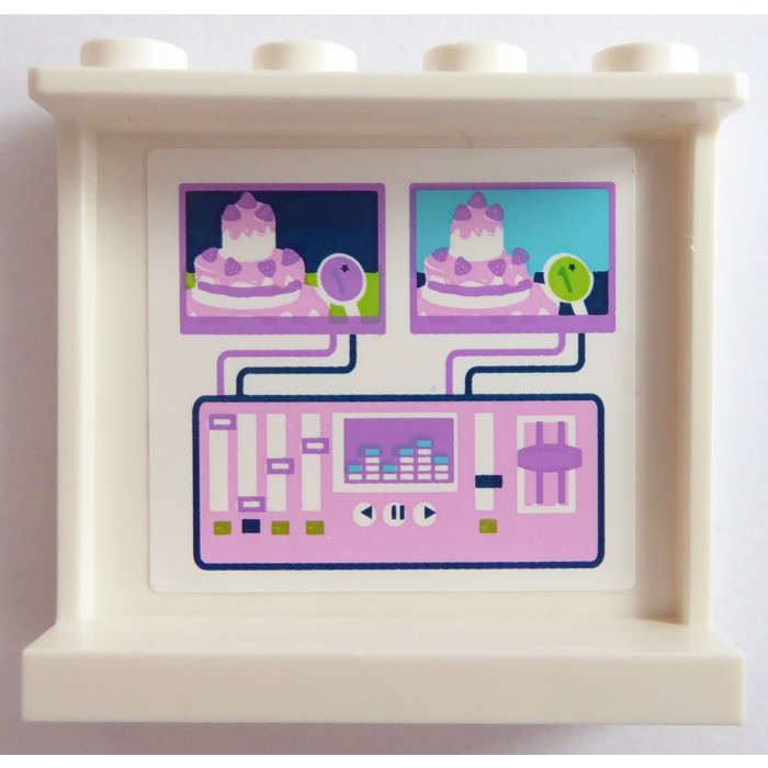 LEGO Panel 1 x 4 x 3 with 2 screens and console Sticker with Side ...
