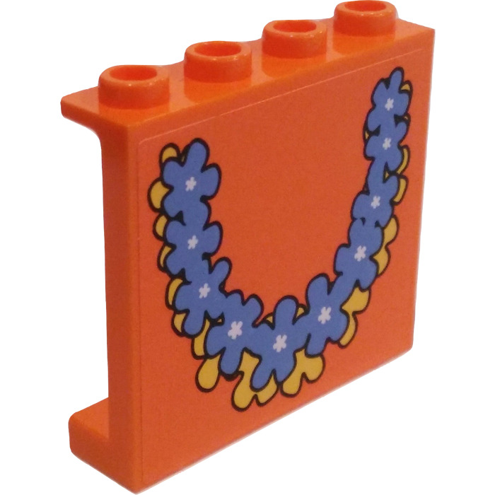 LEGO Panel 1 x 4 x 3 with Fishing Lure and Leis Sticker with Side ...