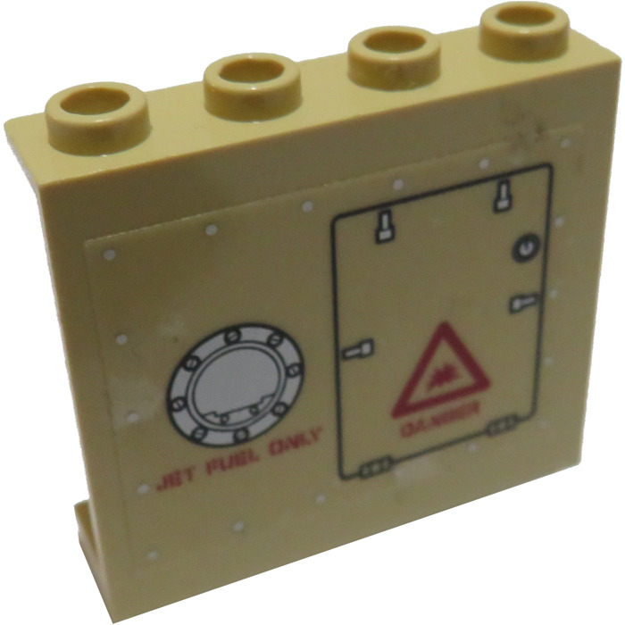 LEGO Panel 1 x 4 x 3 with Jet Fuel Plug and Hatch (Left) Sticker ...