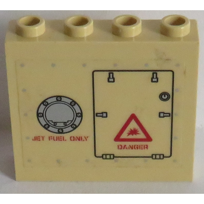 LEGO Panel 1 x 4 x 3 with Jet Fuel Plug and Hatch (Left) Sticker ...