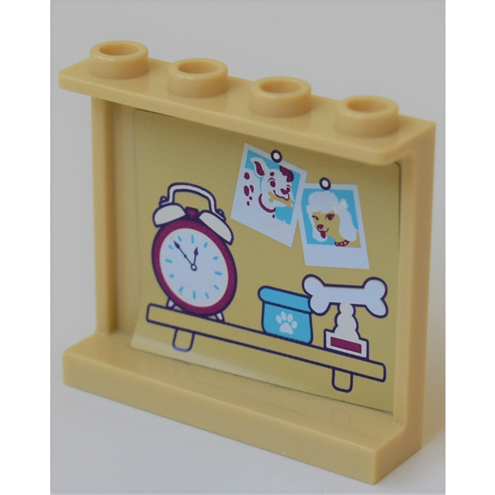 LEGO Panel 1 x 4 x 3 with leashes Sticker with Side Supports (35323 ...