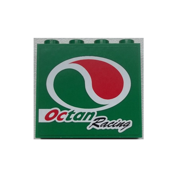 LEGO Panel 1 x 4 x 3 with Octan Racing Logo (Right) Sticker with Side ...