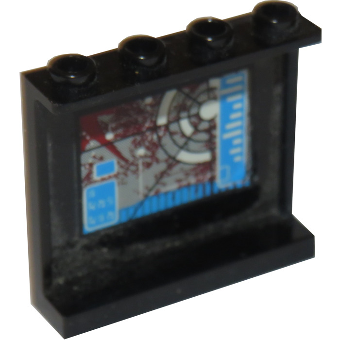 LEGO Panel 1 x 4 x 3 with Red Arrow Outside and Radar Inside Sticker ...