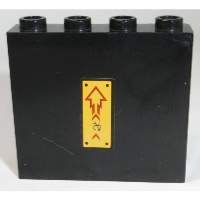 LEGO Panel 1 x 4 x 3 with Red Arrow Outside and Radar Inside Sticker ...