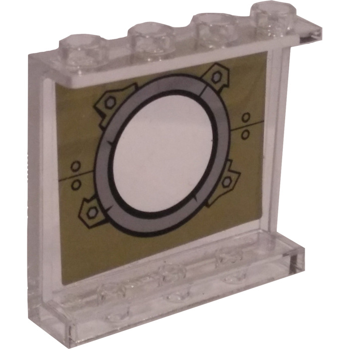 LEGO Panel 1 x 4 x 3 with Submarine Porthole Sticker with Side Supports ...