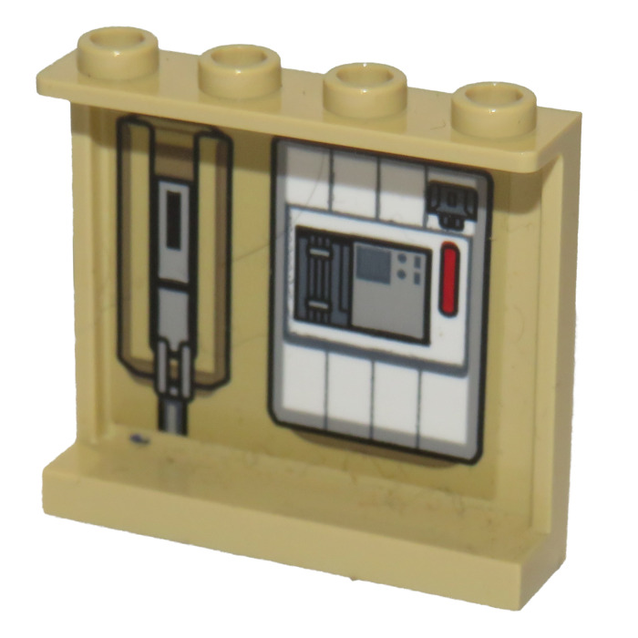 LEGO Panel 1 x 4 x 3 with Tank and information pannel Sticker with Side ...