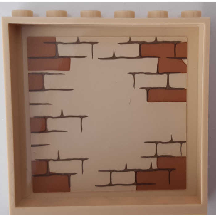 LEGO Panel 1 x 6 x 5 with Brick Wall (Right) Sticker (59349) | Brick ...