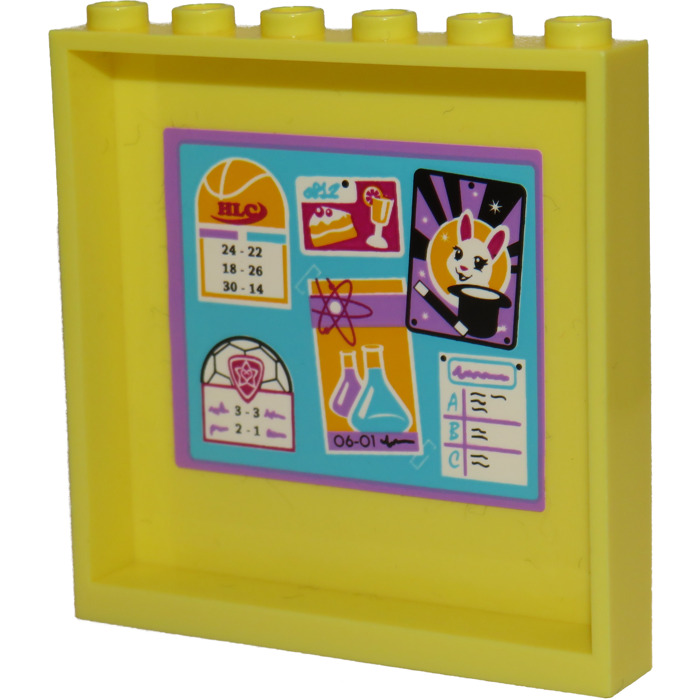 LEGO Panel 1 x 6 x 5 with Hlc Message Board / Bulletin Sticker (59349 ...