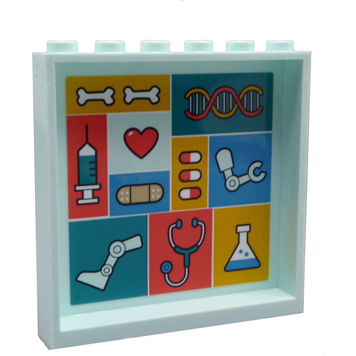LEGO Panel 1 x 6 x 5 with Medical Symbols Sticker (59349) | Brick Owl ...
