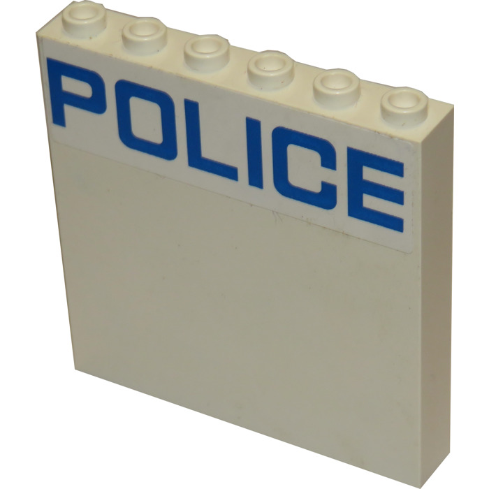 LEGO Panel 1 x 6 x 5 with Police and Wanted Mugshots inside From set ...