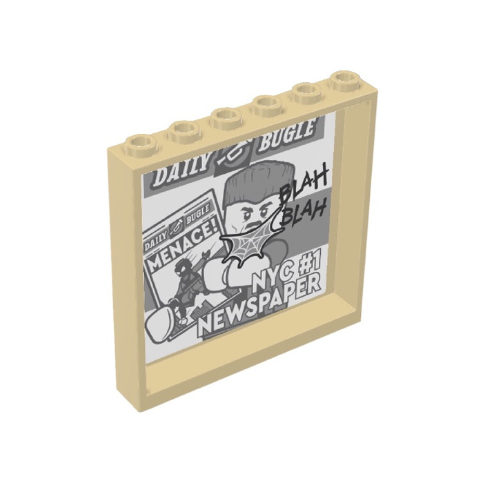 LEGO Panel 1 x 6 x 5 with Posters (Front) and Daily Bugle Newspaper ...