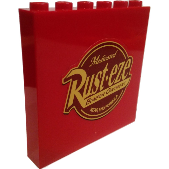 LEGO Panel 1 x 6 x 5 with Rust-eze Logo Sticker (59349) | Brick Owl ...