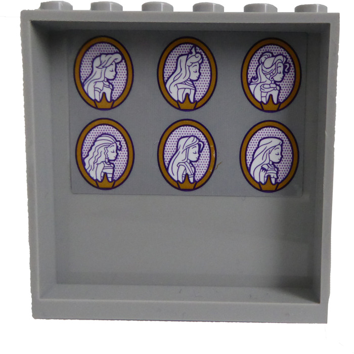 LEGO Panel 1 x 6 x 5 with Six Portraits in Gilded Frames - 1 Sticker ...