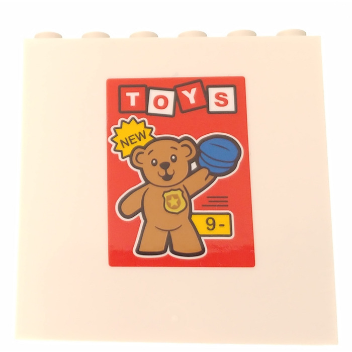 LEGO Panel 1 x 6 x 5 with TOYS and Teddy Bear Sticker (59349) | Brick ...