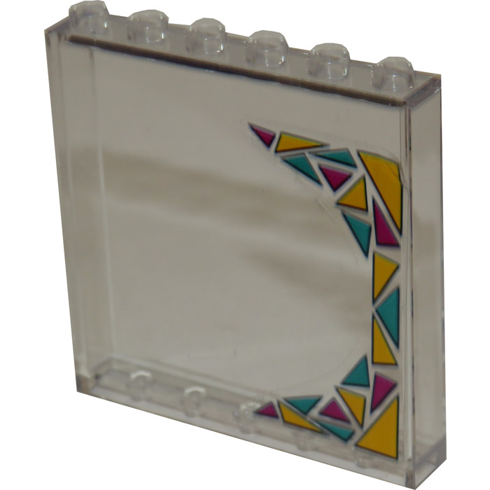 LEGO Panel 1 x 6 x 5 with Triangles Pattern Model Left Side Sticker ...