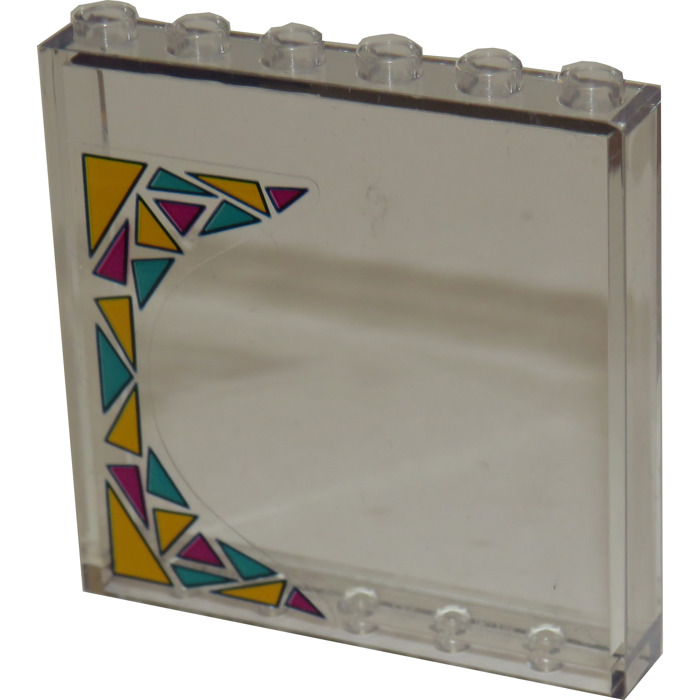 LEGO Panel 1 x 6 x 5 with Triangles Pattern Model Right Side Sticker ...
