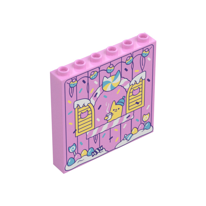 LEGO Panel 1 x 6 x 5 with Window with Shutters and Cat (59349) | Brick ...