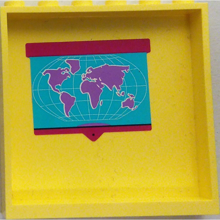 LEGO Panel 1 x 6 x 5 with World Map Sticker (59349) | Brick Owl - LEGO ...