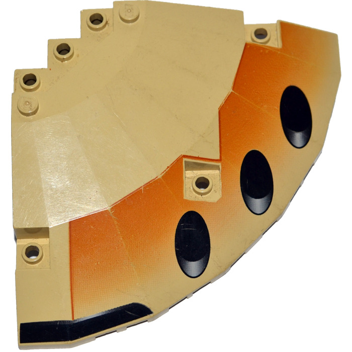 LEGO Panel 10 x 10 x 2.3 Quarter Saucer Top with Black Ovals Left ...