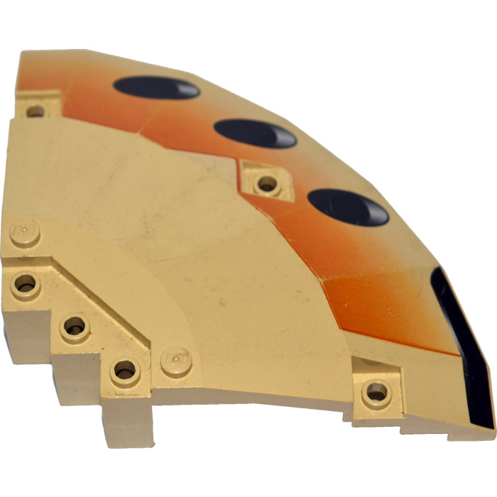 LEGO Panel 10 x 10 x 2.3 Quarter Saucer Top with Black Ovals Left ...