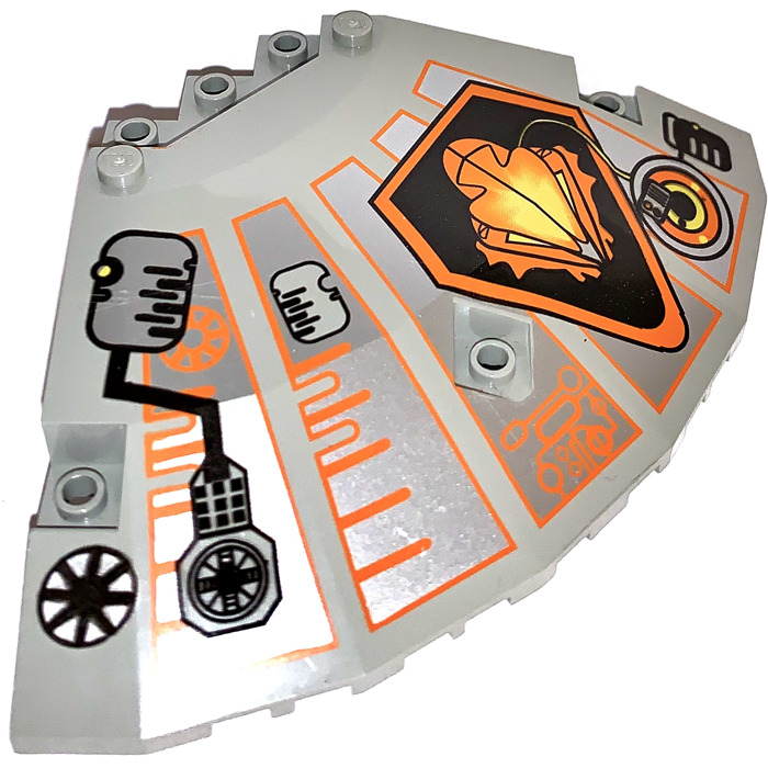 LEGO Panel 10 x 10 x 2.3 Quarter Saucer Top with Right UFO (30117 / ...