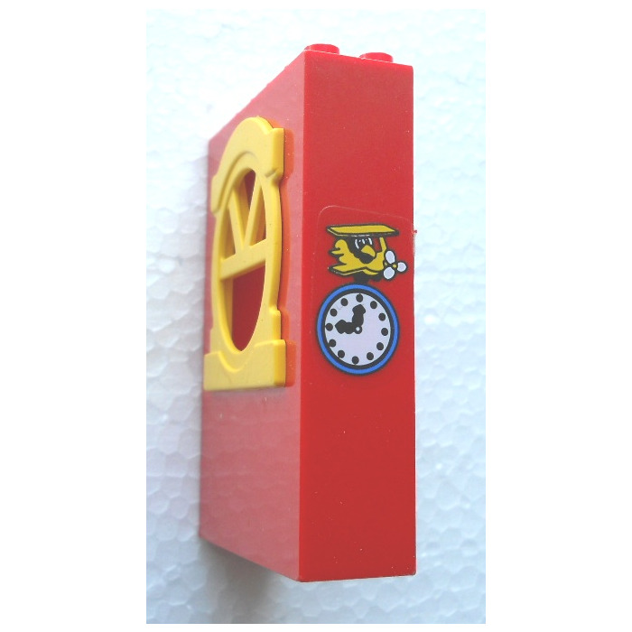 LEGO Panel 2 x 6 x 7 Fabuland with Yellow Round Top Window with Plane ...