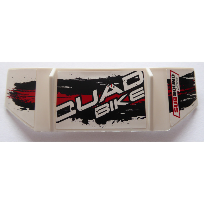 LEGO Panel 3 x 8 Car Spoiler with 'QUAD BIKE' and 'SUBSOUND Limiter' on ...