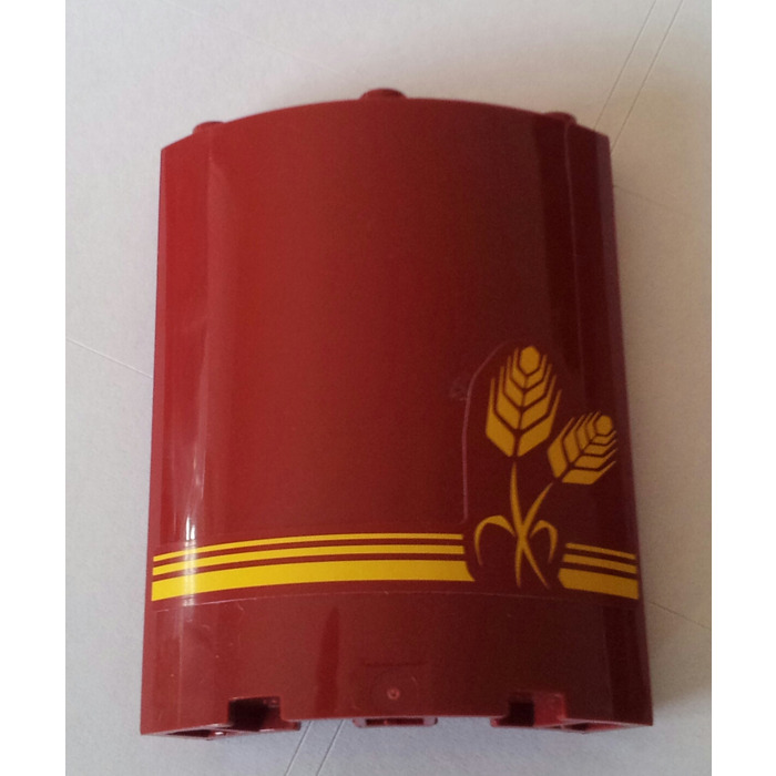 LEGO Panel 4 x 4 x 6 Curved with Yellow Stripes, Wheat Spikes Sticker ...