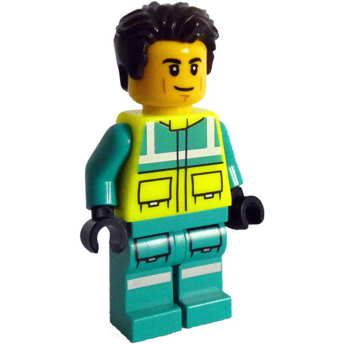 LEGO Paramedic with Dark Brown Wavy Hair Minifigure | Brick Owl - LEGO ...