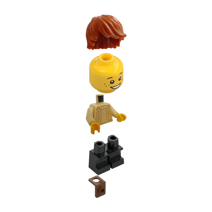 LEGO Passenger - Boy with Tan Knit Sweater Minifigure | Brick Owl ...