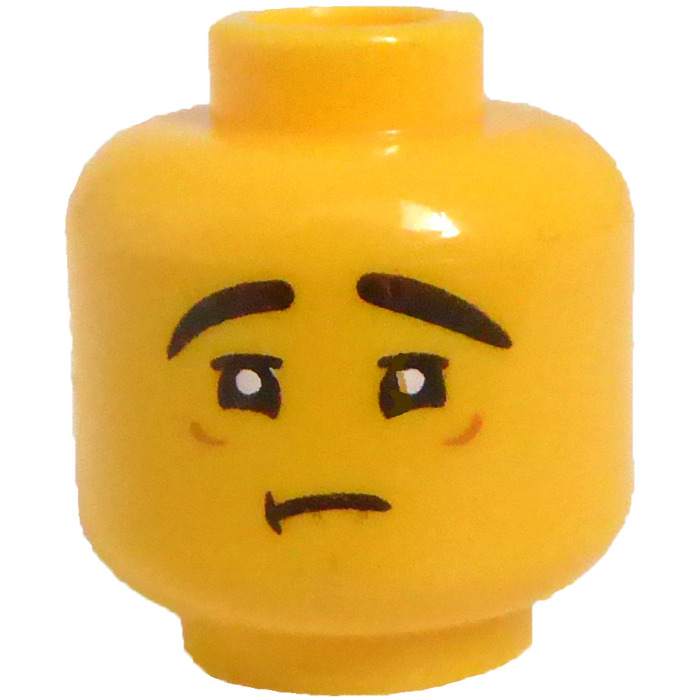 LEGO Patient with Black Hair Minifigure Head (3626 / 38736) | Brick Owl ...