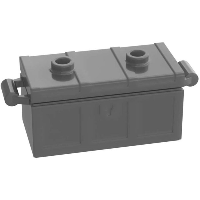 LEGO Pearl Dark Gray Chest with Lid | Brick Owl - LEGO Marketplace