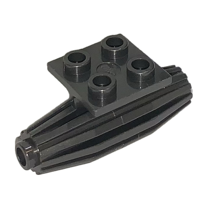 LEGO Pearl Dark Gray Jet Engine with Ridges with 2 x 2 Top Plate (4229 ...
