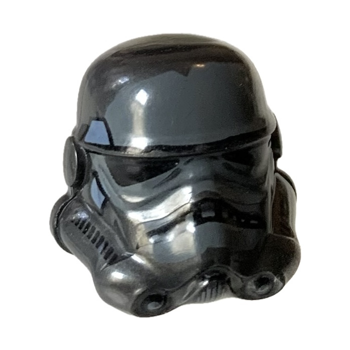 LEGO Pearl Dark Gray Stormtrooper Helmet with Dark Stone Gray and Sand ...