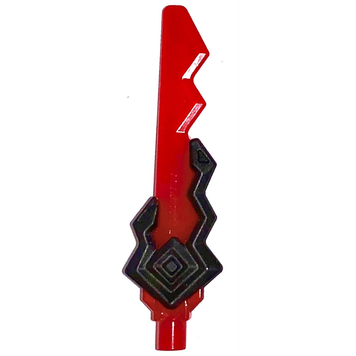 LEGO Sword with Snake Hilt and Transparent Red Jagged Blade (25277 ...