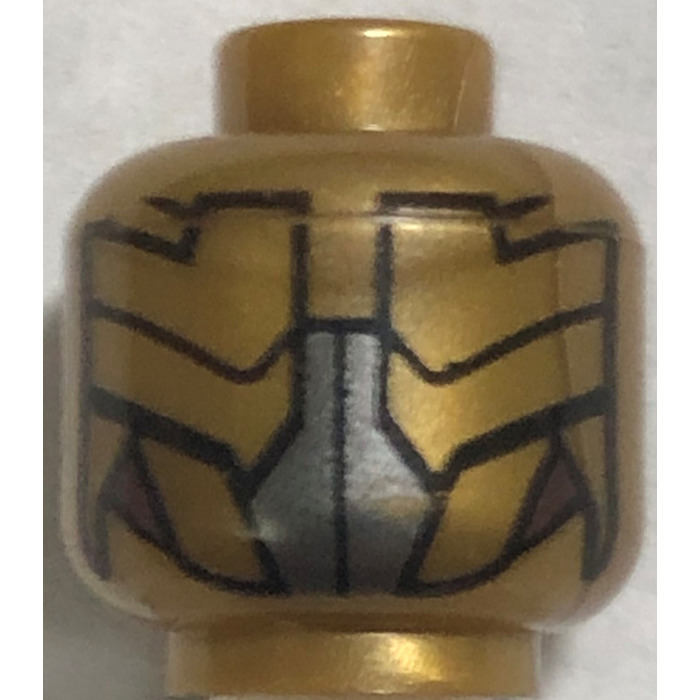 LEGO Pearl Gold Alien Foot Soldier Head (10335 / 10336) | Brick Owl ...