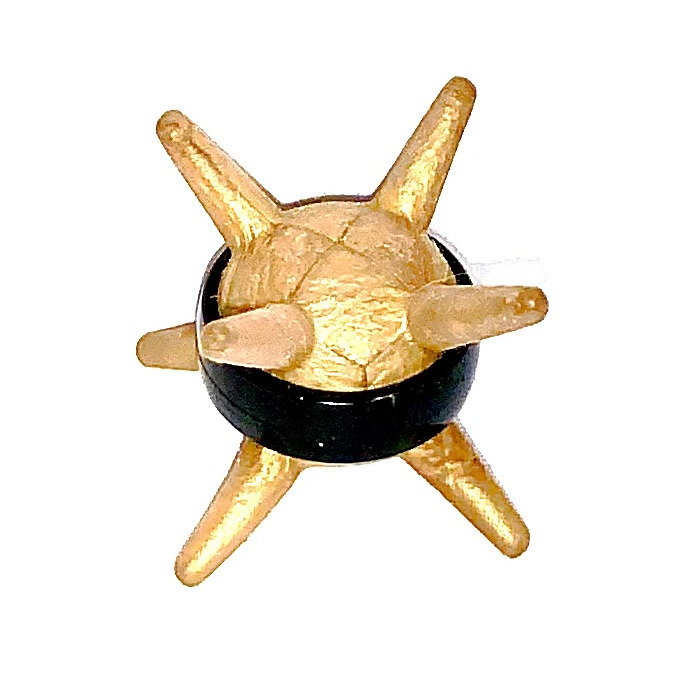 LEGO Pearl Gold Bionicle Ball with Spikes and Black Band (64277 / 85582 ...