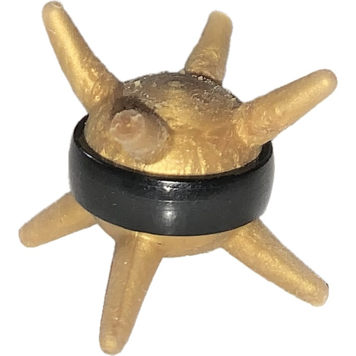 LEGO Pearl Gold Bionicle Ball with Spikes and Black Band (64277 / 85582 ...